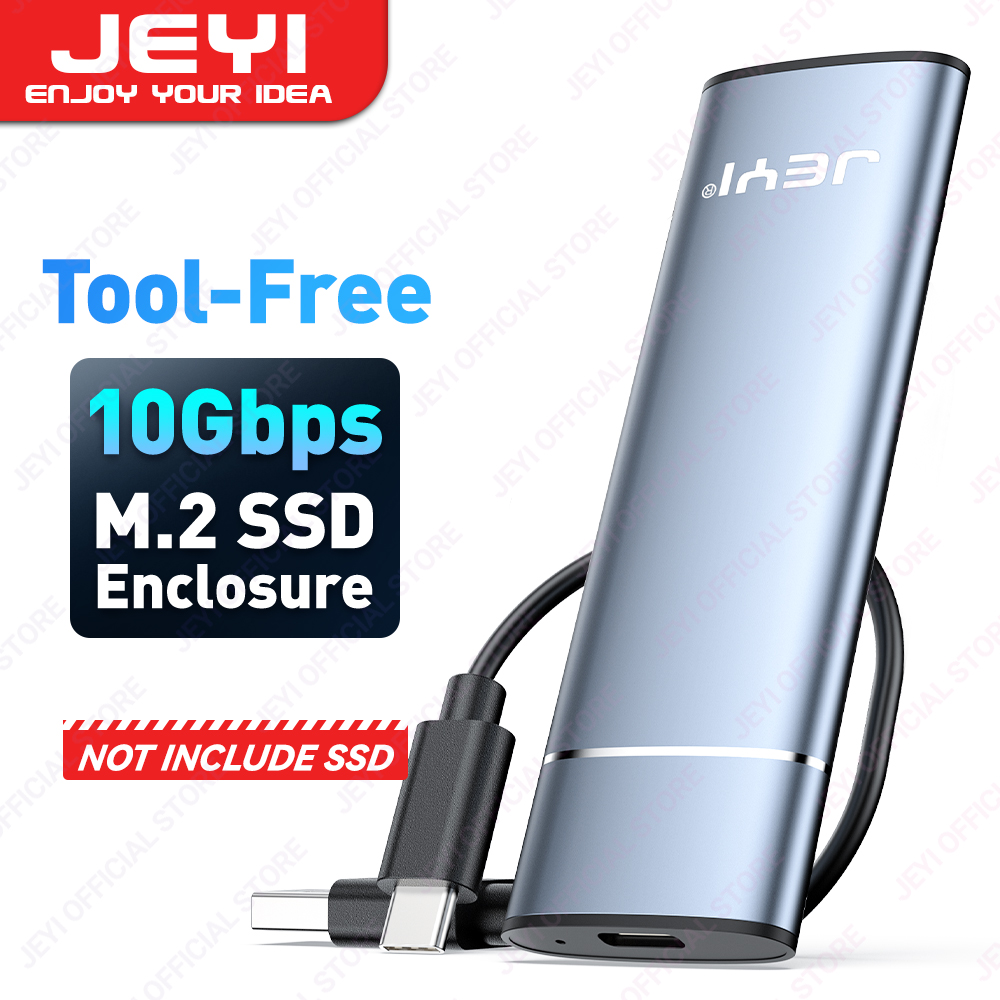 JEYI Aluminum M.2 NVME SSD Enclosure Adapter, USB 3.2 Gen 2 (10 Gbps ...