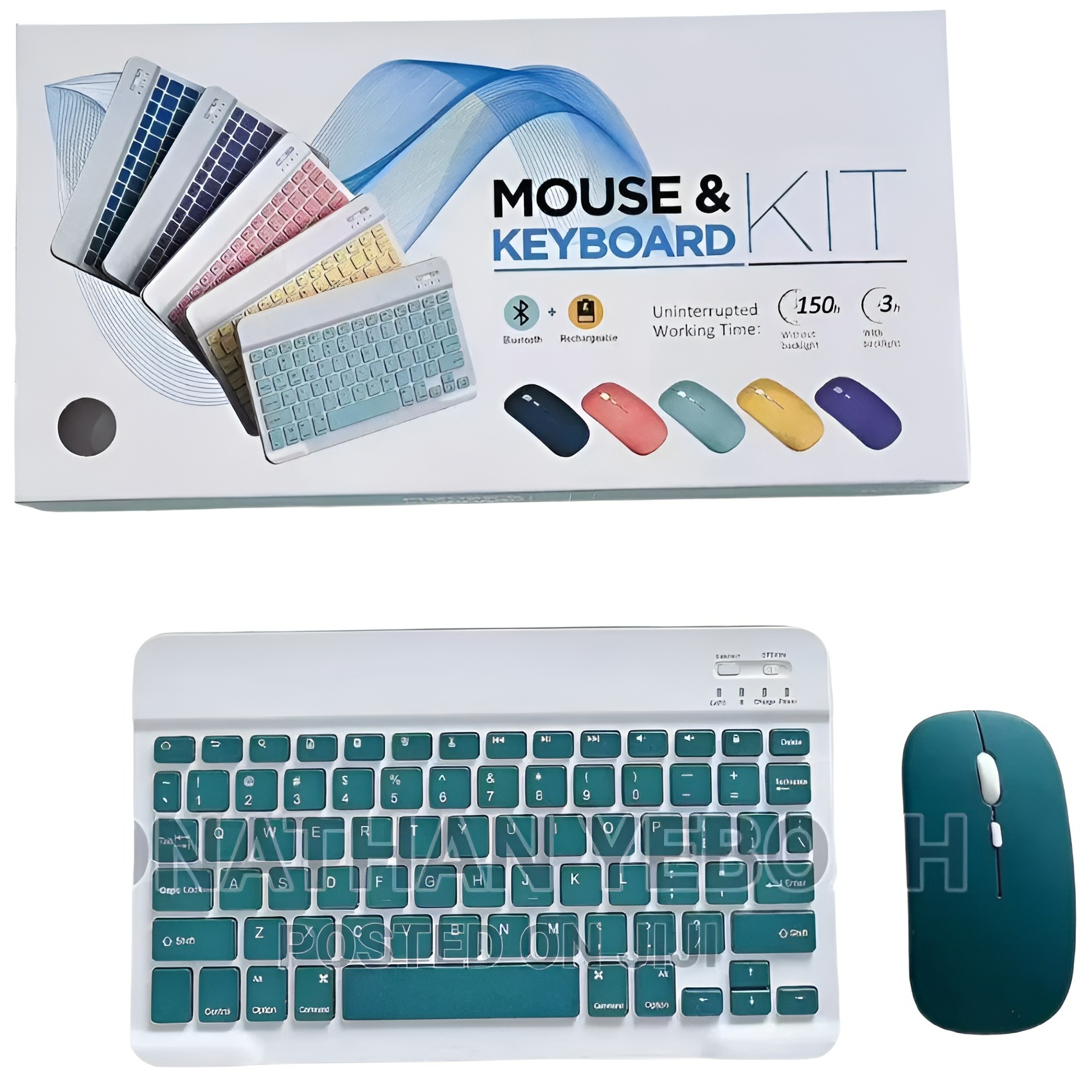 Portable Wireless Keyboard & Mouse - Bluetooth Plus Rechargeable ...