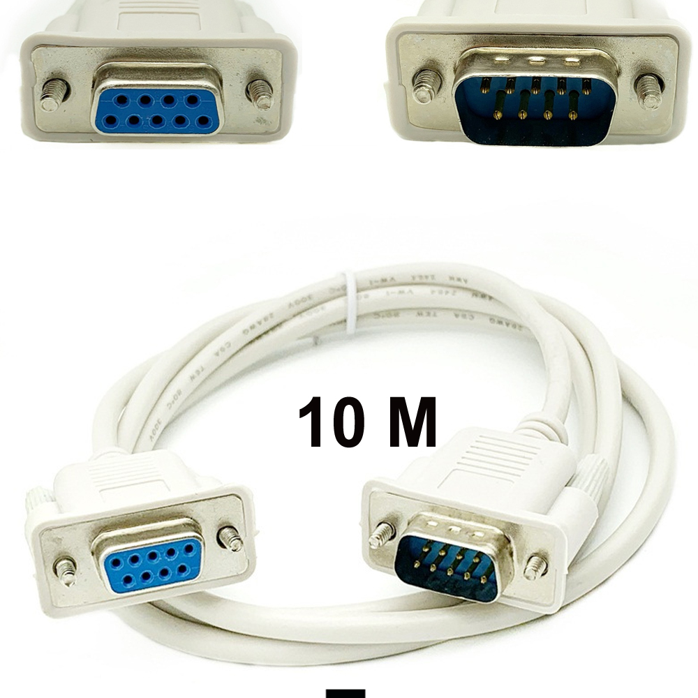 Vga 9-pin Male to Vga 9-pin Female Data Cable 10 Meters Serial Port to ...