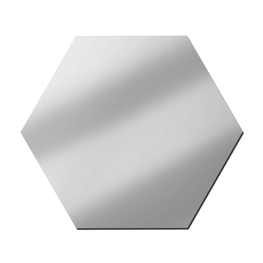 Hexagonal Reflective Acrylic Mirror Wall Sticker with Adhesive Backing ...