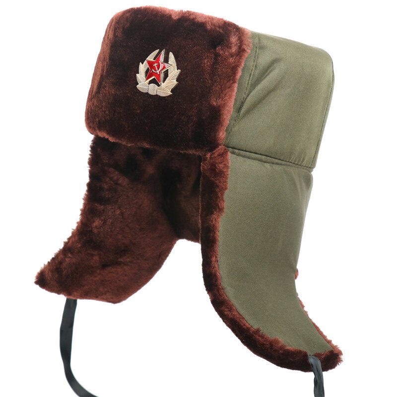 Soviet Badge Russia Ushanka Bomber Hats Pilot Trapper trooper Hat ...