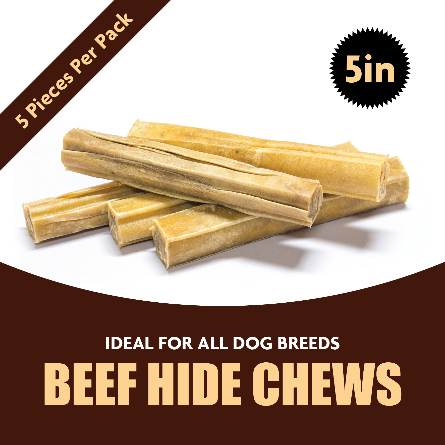 Pressed Rawhide Rolls (5 inch) 5 Piece Pack | Daraz.lk