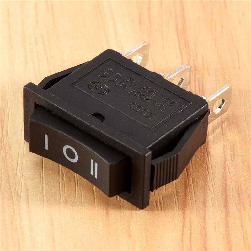 AC15A/250V 20A/125V 3Pin SPDT ON-OFF-ON 3 Position Snap Rocker Switch ...