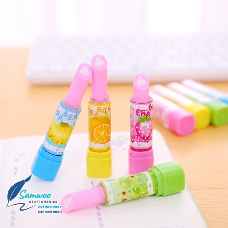 Eraser Lipstick Shape Multi-colour and Multi-design for Kids | Daraz.lk