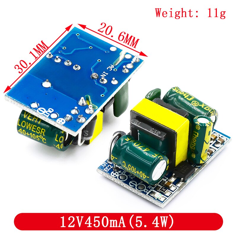 AC-DC 5V 700mA 12V 450mA 9V 500mA 3.5W Precision Buck Converter AC 220V to 5V DC step down ...