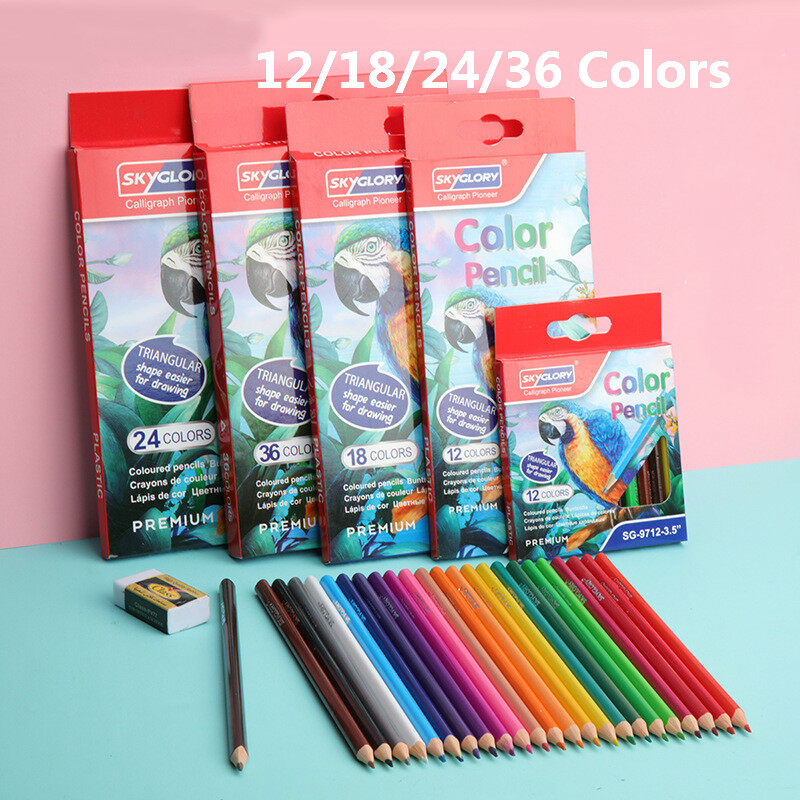 Panda Online 12/18/24/36 Colors Professional Oil Color Pencils Set ...