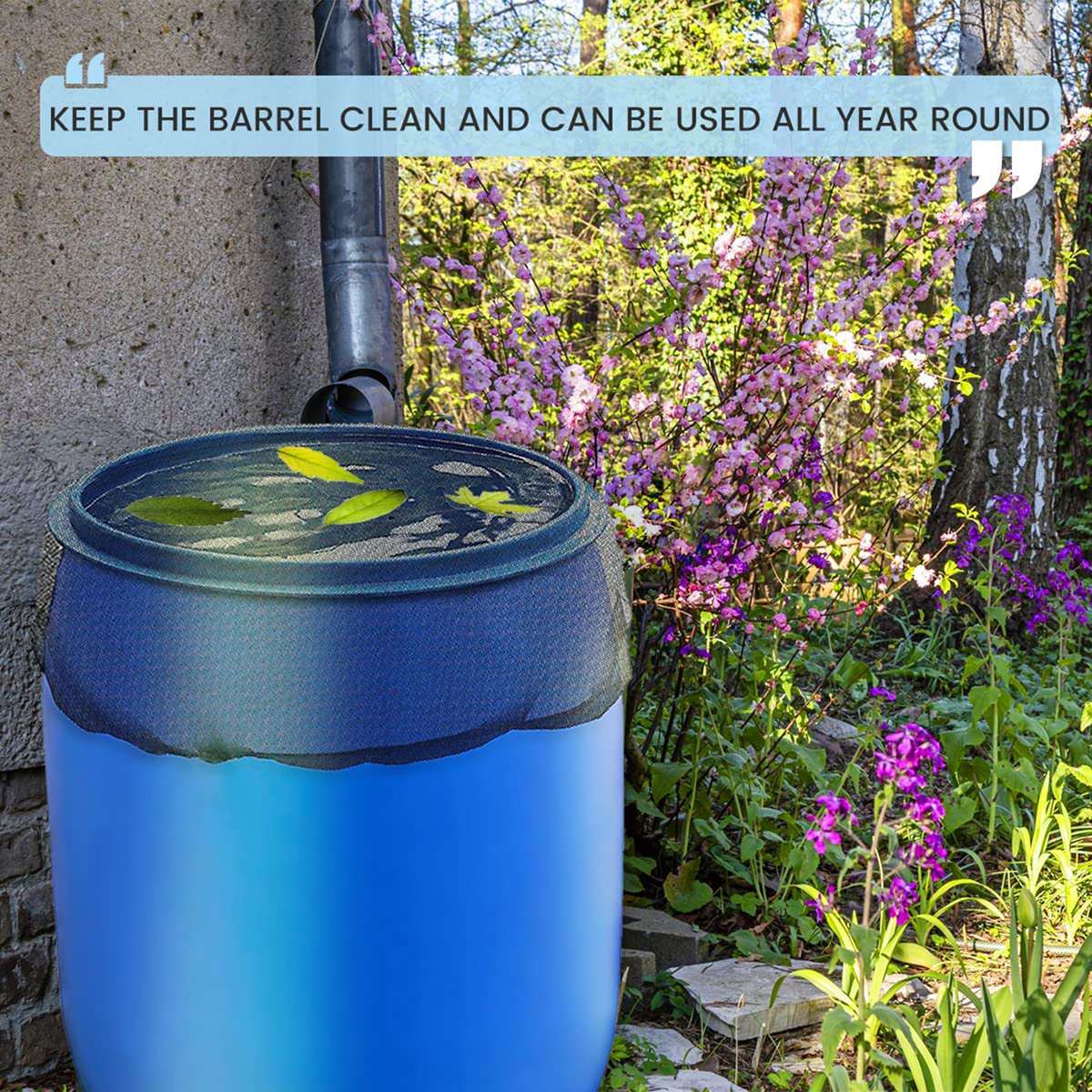 Mesh Cover for Rain Barrels,Rainwater Collector Tank Net Cover,Rain ...