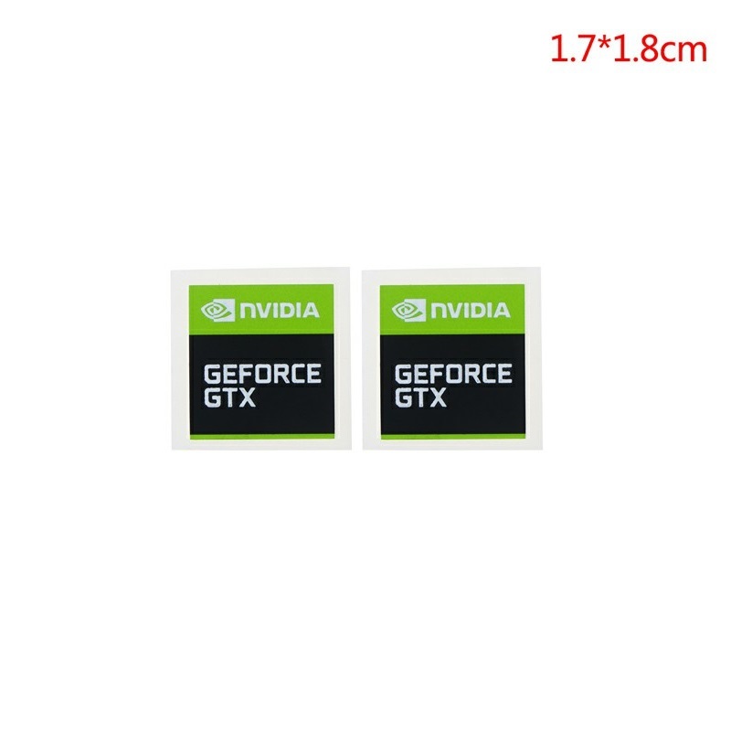 2pcs NVIDIA GEFORCE GTX RTX G-Sync Radeon Vinyl Sticker Label Tag For ...