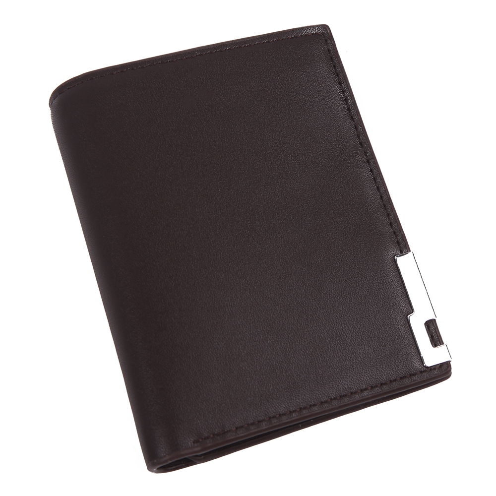 Men's Leather Wallet Iron Edge Leather Wallet Trend Card Pack Purse ...