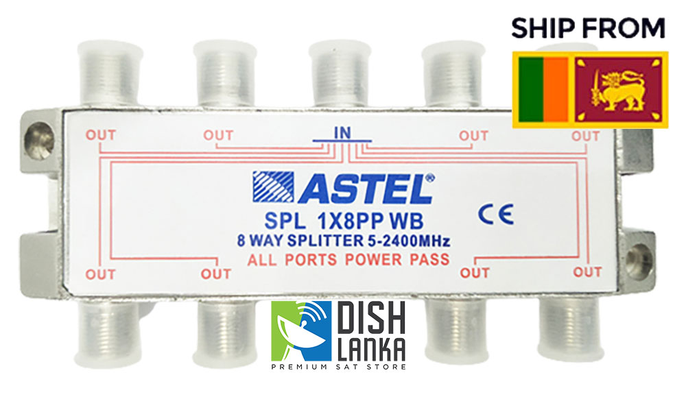 Wideband Splitters 8 Way 8 Port 1×8 (Satellite + RF) 5-2500 MHz | Daraz.lk