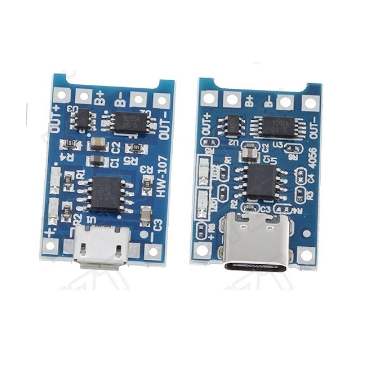 TP4056 Micro USB & TP4056 Type C 18650 Battery Charging Module with ...