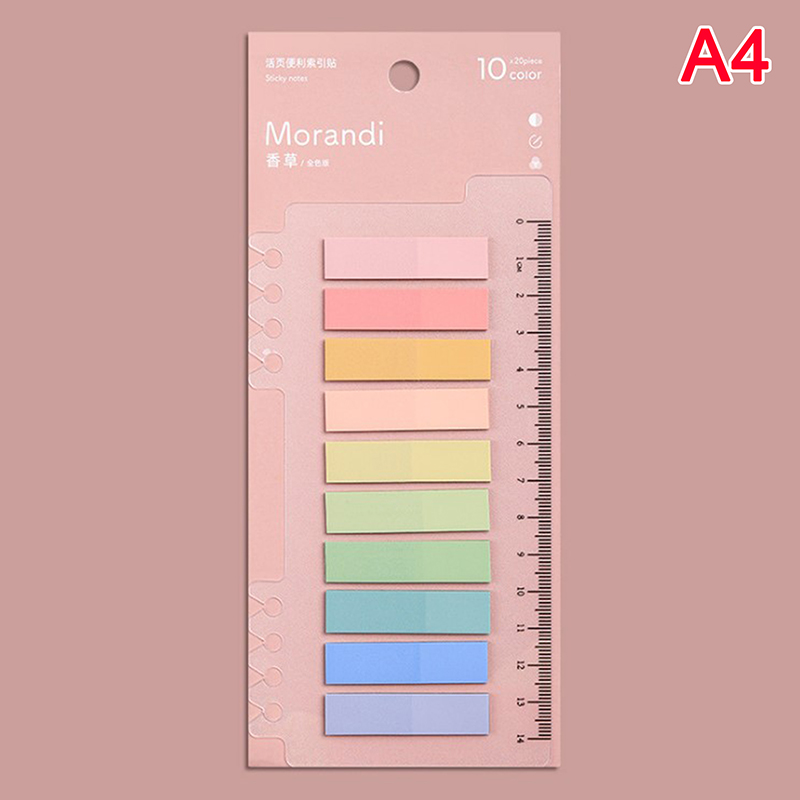 200 Sheets Color Loose Leaf Index Sticky Notes Mark Sticker School ...