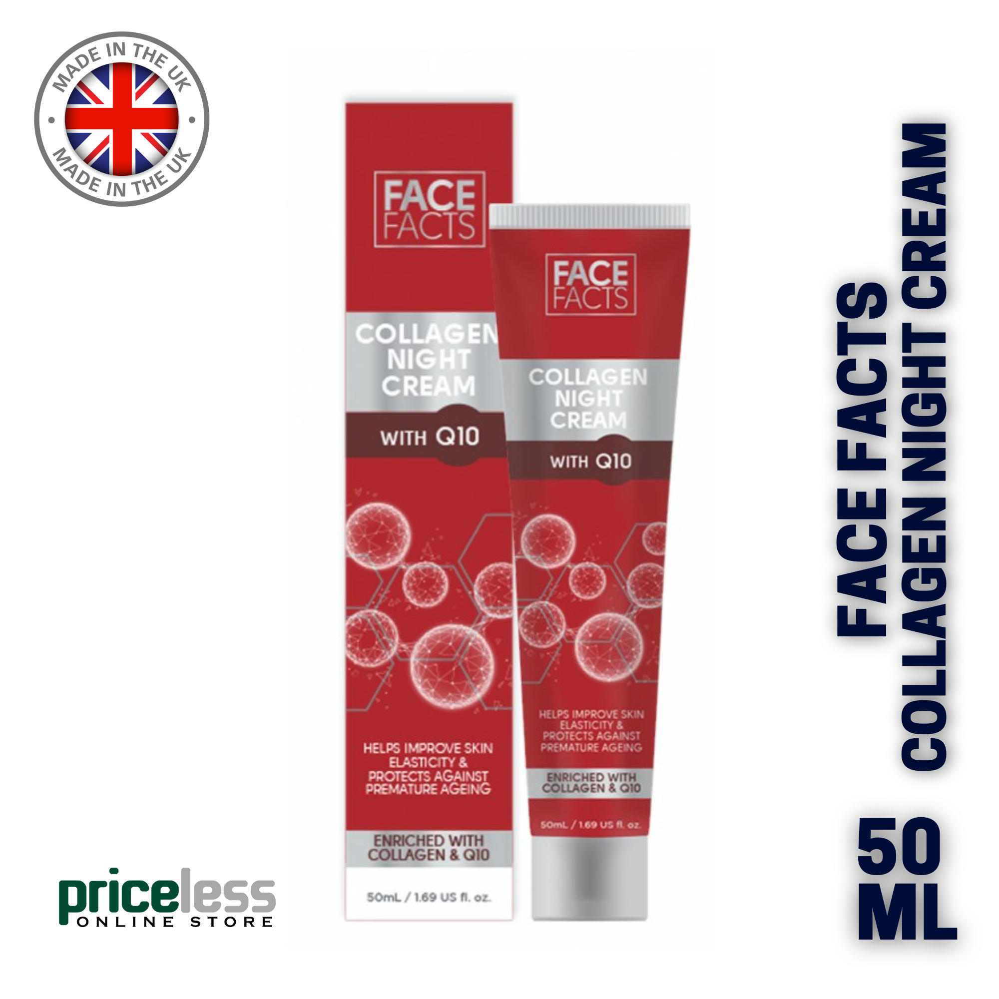 Face Facts Collagen & Q 10 Moisturise Night Cream 50 ml | Daraz.lk