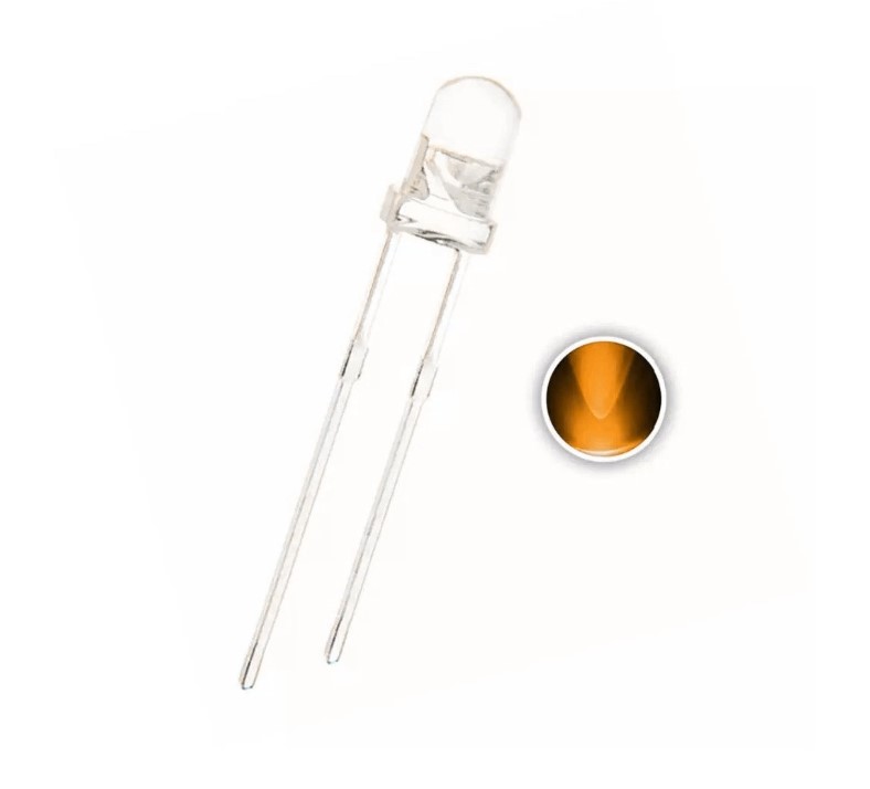 3mm LED Bulb Red Green Blue Yellow Orange White Diffused Clear Light ...