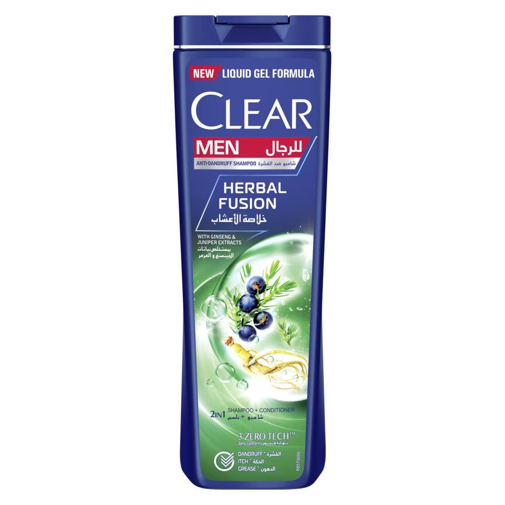 Clear Men 2 in 1 Anti-Dandruff Herbal Fusion Shampoo + Conditioner ...