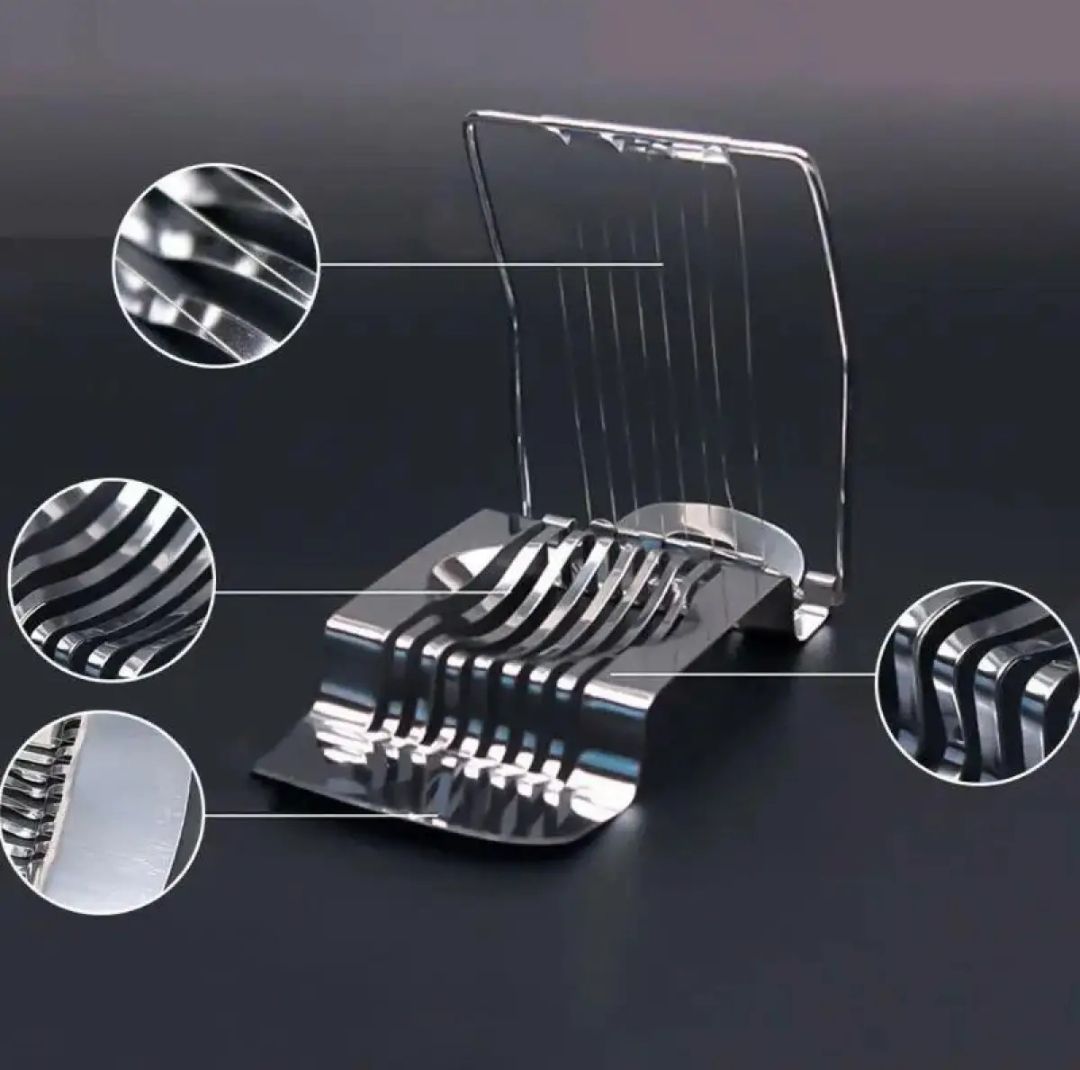 Buy Silver Stainless Steel Boiled Egg Slicer Section Cutter