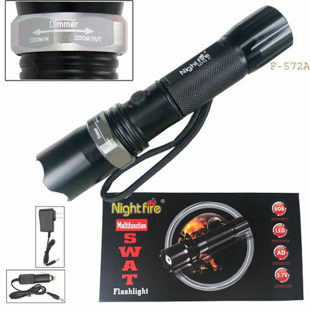 Swat Led Torch With Flashlight 2 in 1 | Daraz.lk