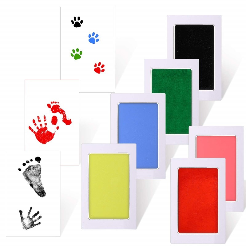 Newborn Baby Footprints Handprint Ink Kits Safe Non-toxic Ink Pads Pet ...