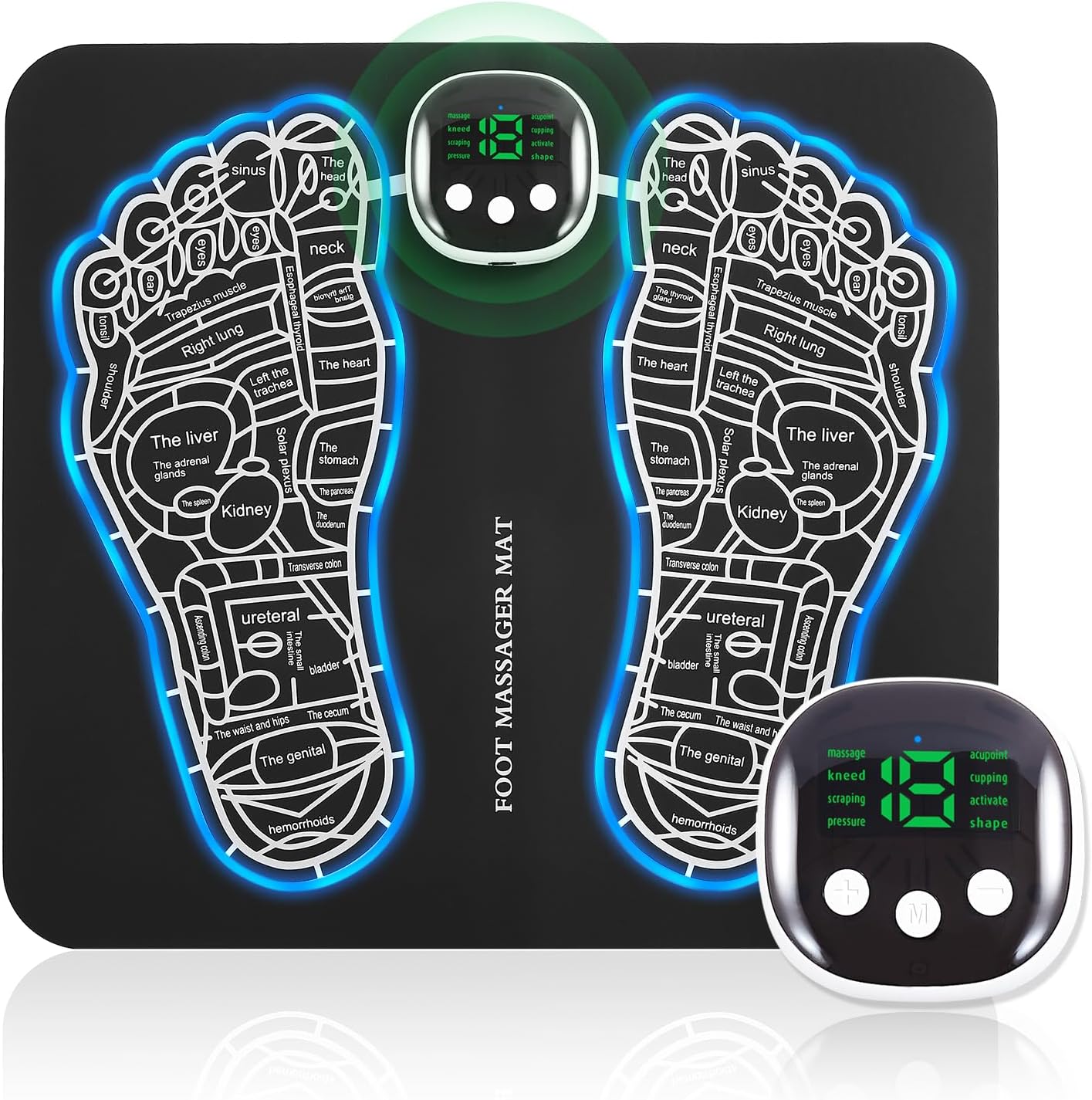 EMS Foot Massager Mat–Foot Massager Pad–Foldable Feet & Calves Massage ...