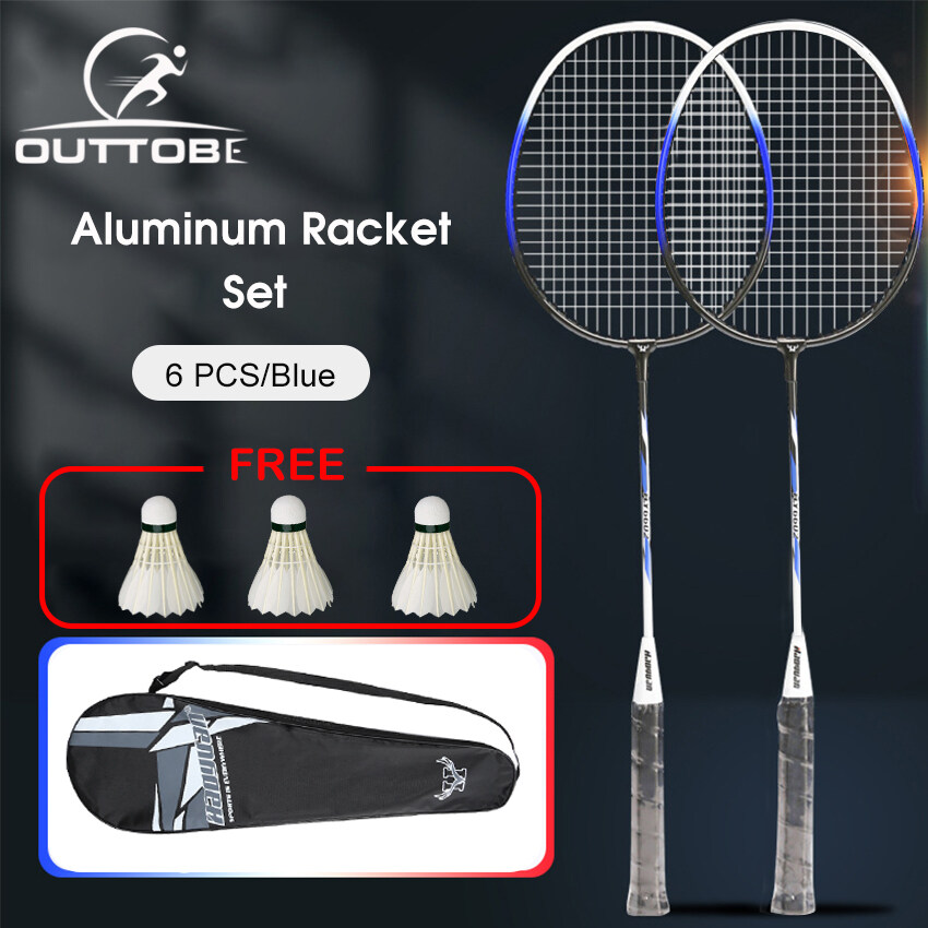 Outtobe Badminton Racket 6PCS Badminton Racket Set Sports Fitness ...