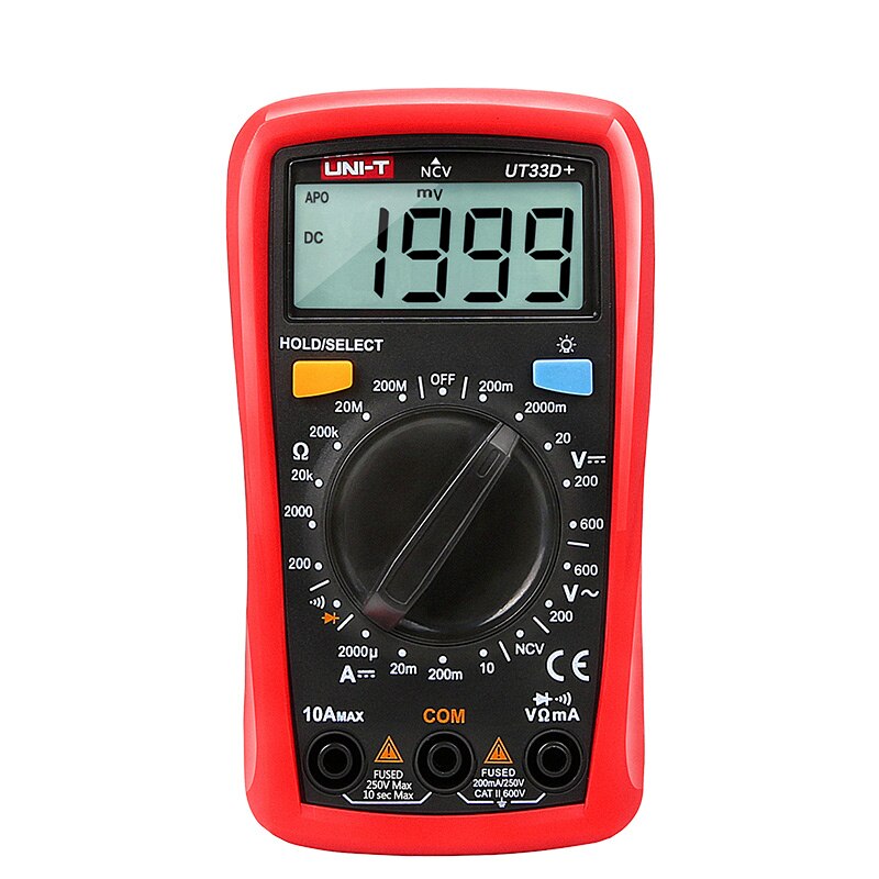 UNI-T UT33A+ UT33B+ UT33C+ UT33D+ Palm Size digital Multimeter With ...