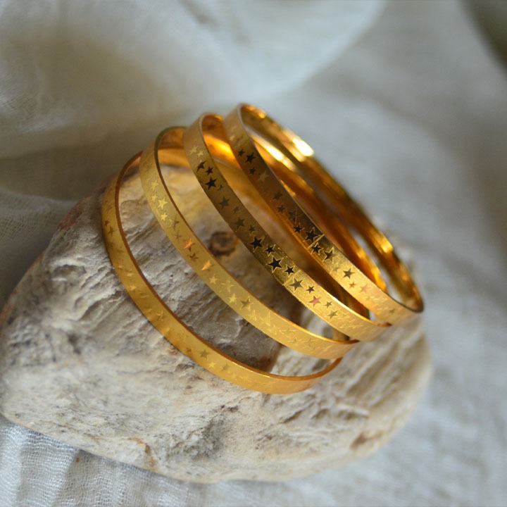 𝐆𝐨𝐥𝐝 𝐏𝐥𝐚𝐭𝐞𝐝 𝐒𝐭𝐚𝐫 𝐁𝐚𝐧𝐠𝐥𝐞 | Daraz.lk