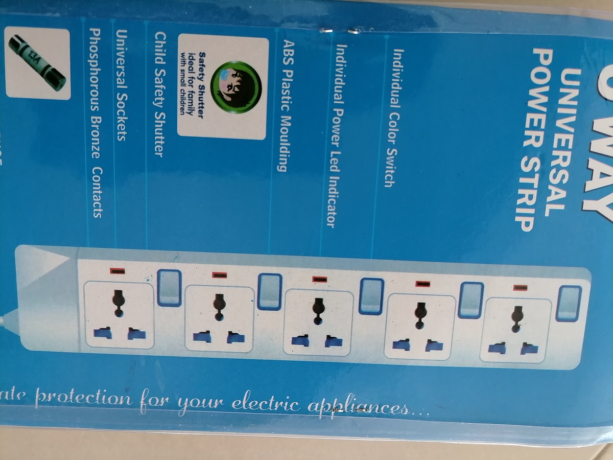 Marken Extension Power Strip With Surge Protector Multi Switch Socket 5 ...