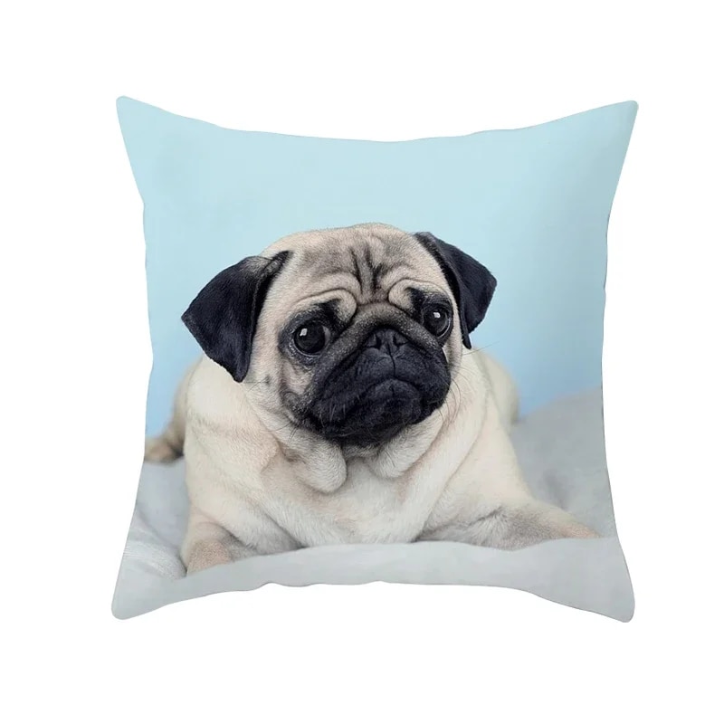 Creative Pug Dog Pillow Case Pug Dog Decorative Pillowcases 45*45CM ...