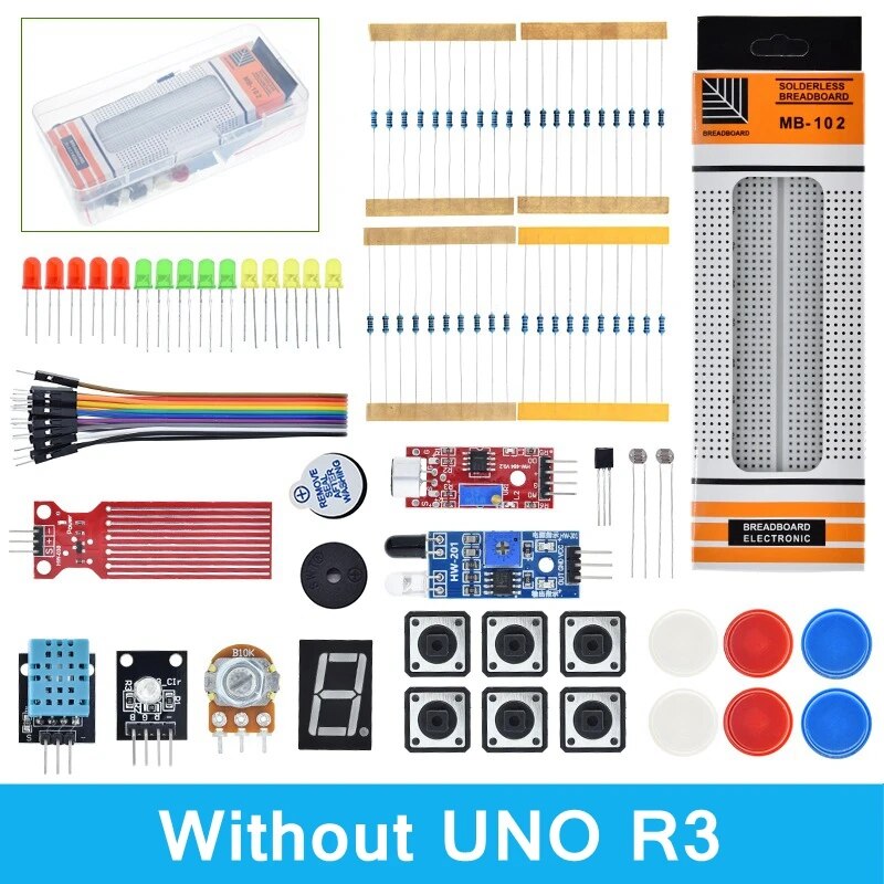 Starter Kit for Arduino Uno R3 Breadboard Basic simple learning kit ...
