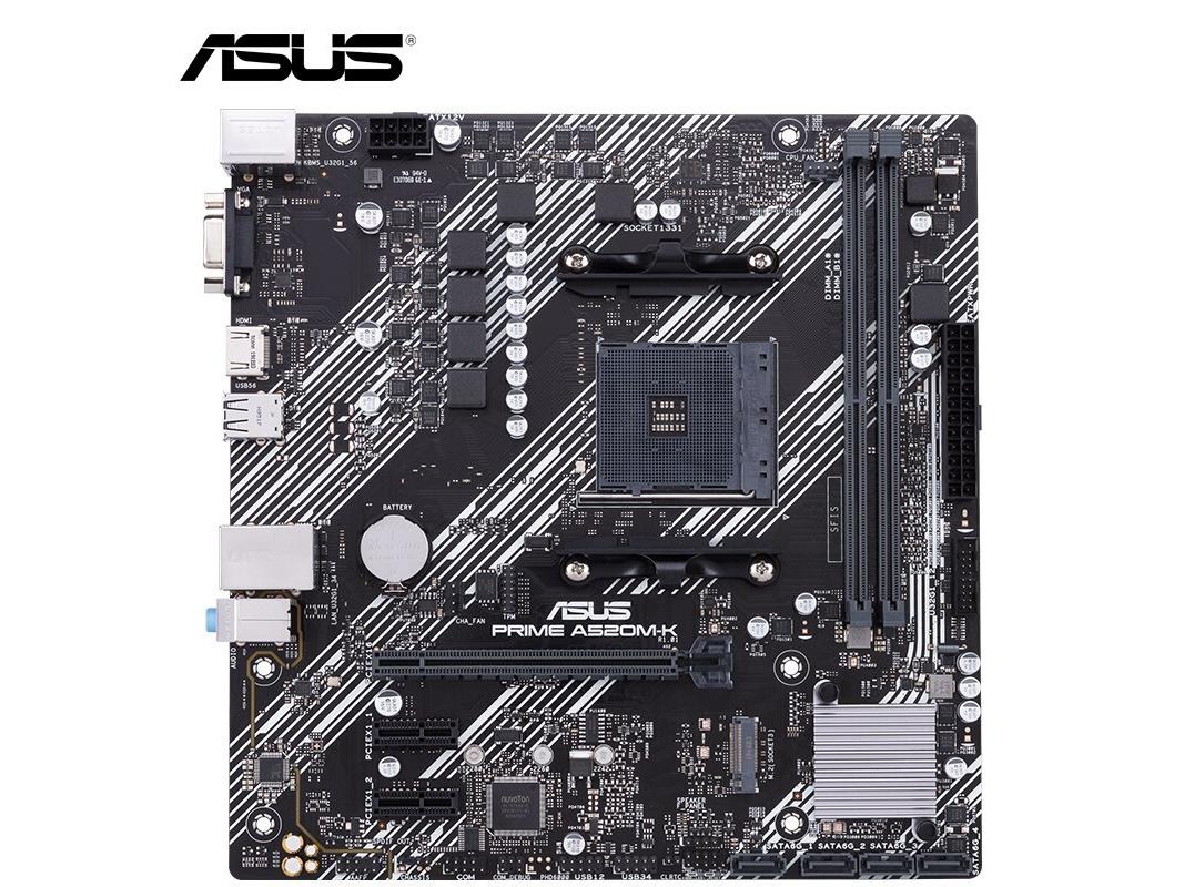 ASUS PRIME A520M-K Motherboard AMD A520 Socket AM4 DDR4 64GB Micro ATX ...