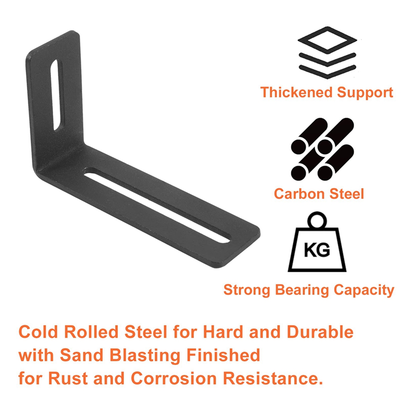 4 Inch 8 PCS Heavy Duty L Brackets Right Angle Brackets for Wood,L ...