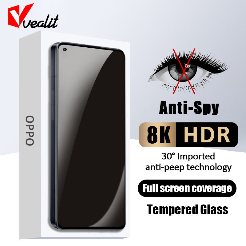Privacy Full Cover Screen Protector for Oppo Reno 8T 8Z 7Z 6Z 5Z 5A 5K ...