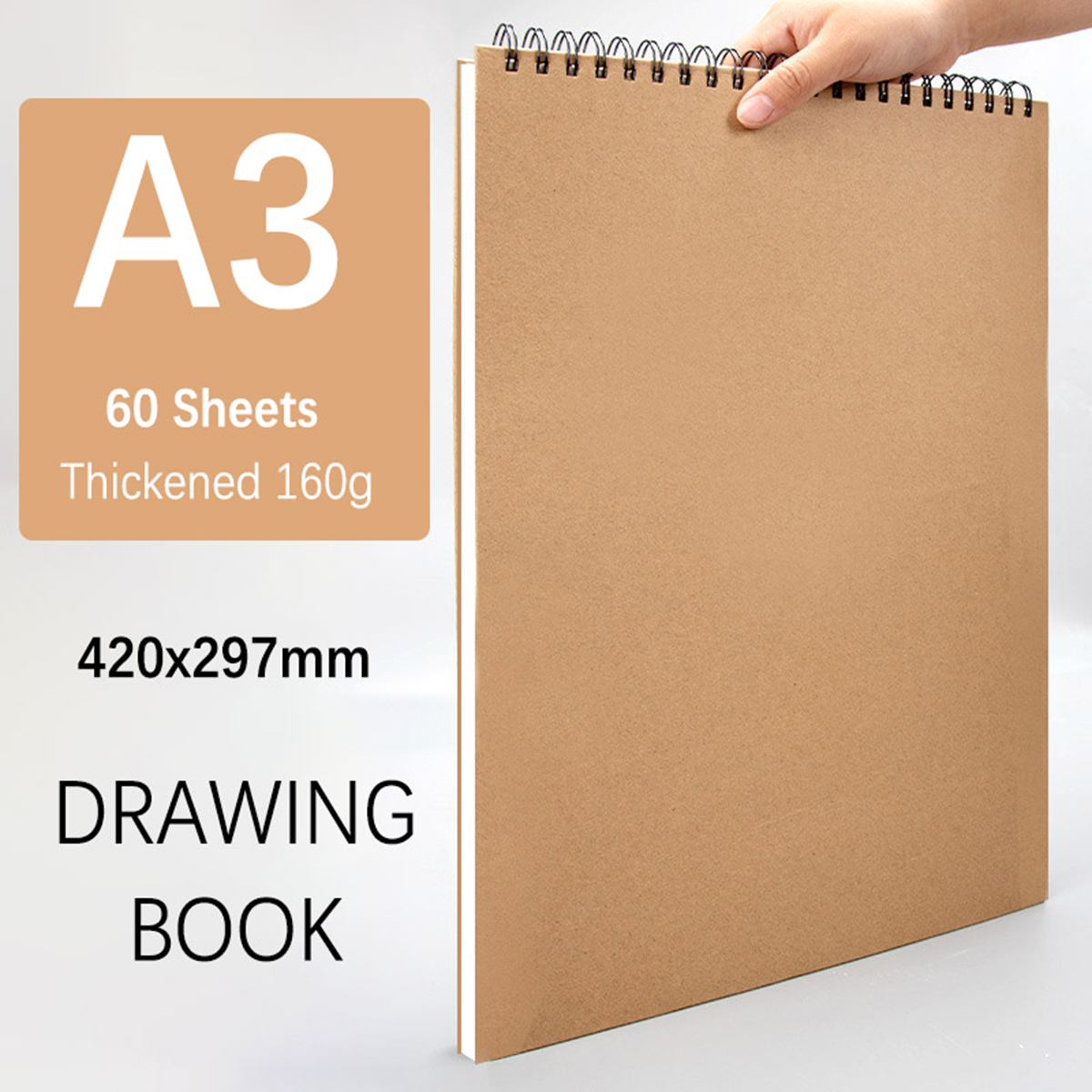 👍👍 Art Sketchbook 160Gsm 30 Sheets/60 Pages Drawing Watercolor Spiral Notebook For Sketching ...