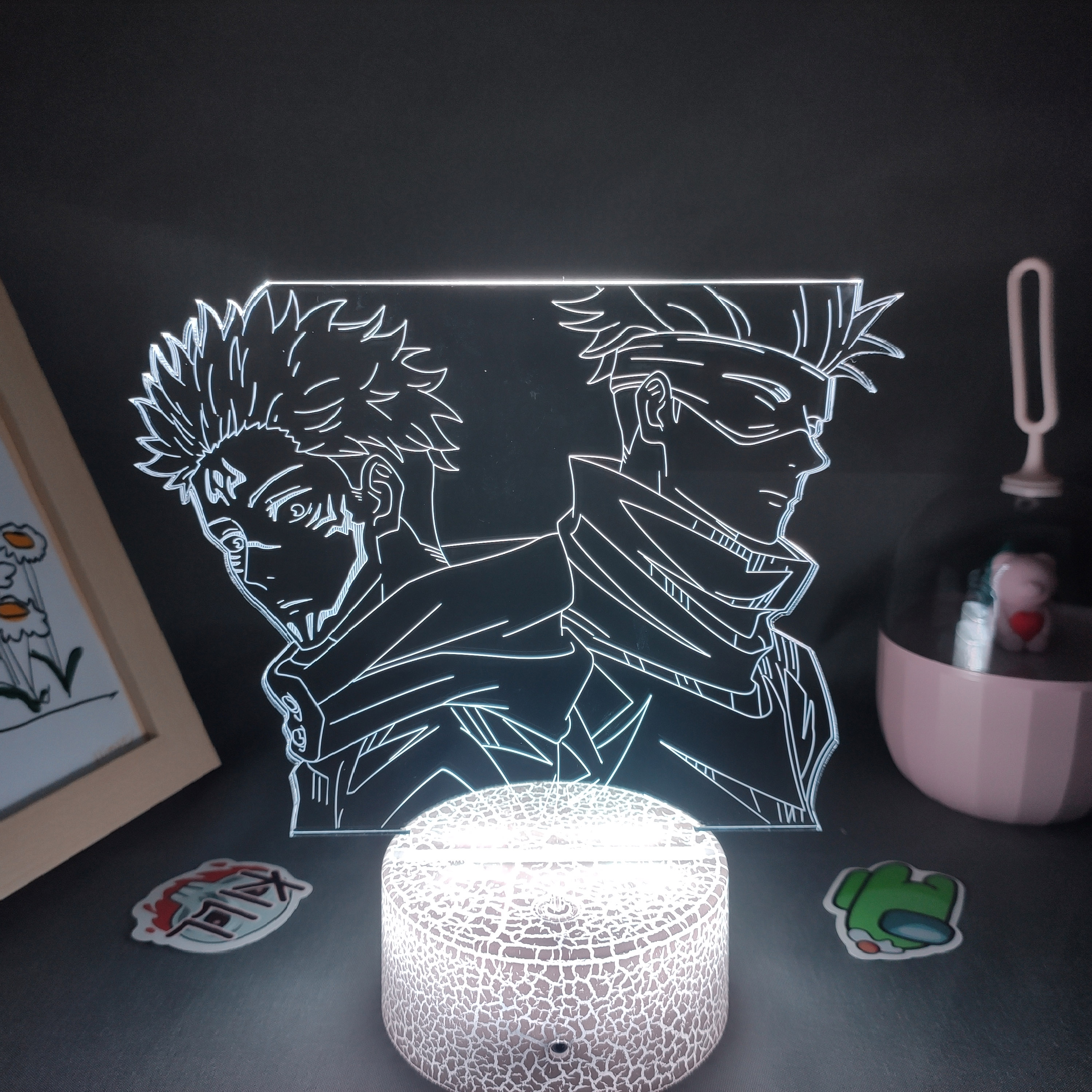 Anime Jujutsu Kaisen Figure Satoru Gojo And Yuji Itadori 3D LED Lamp ...