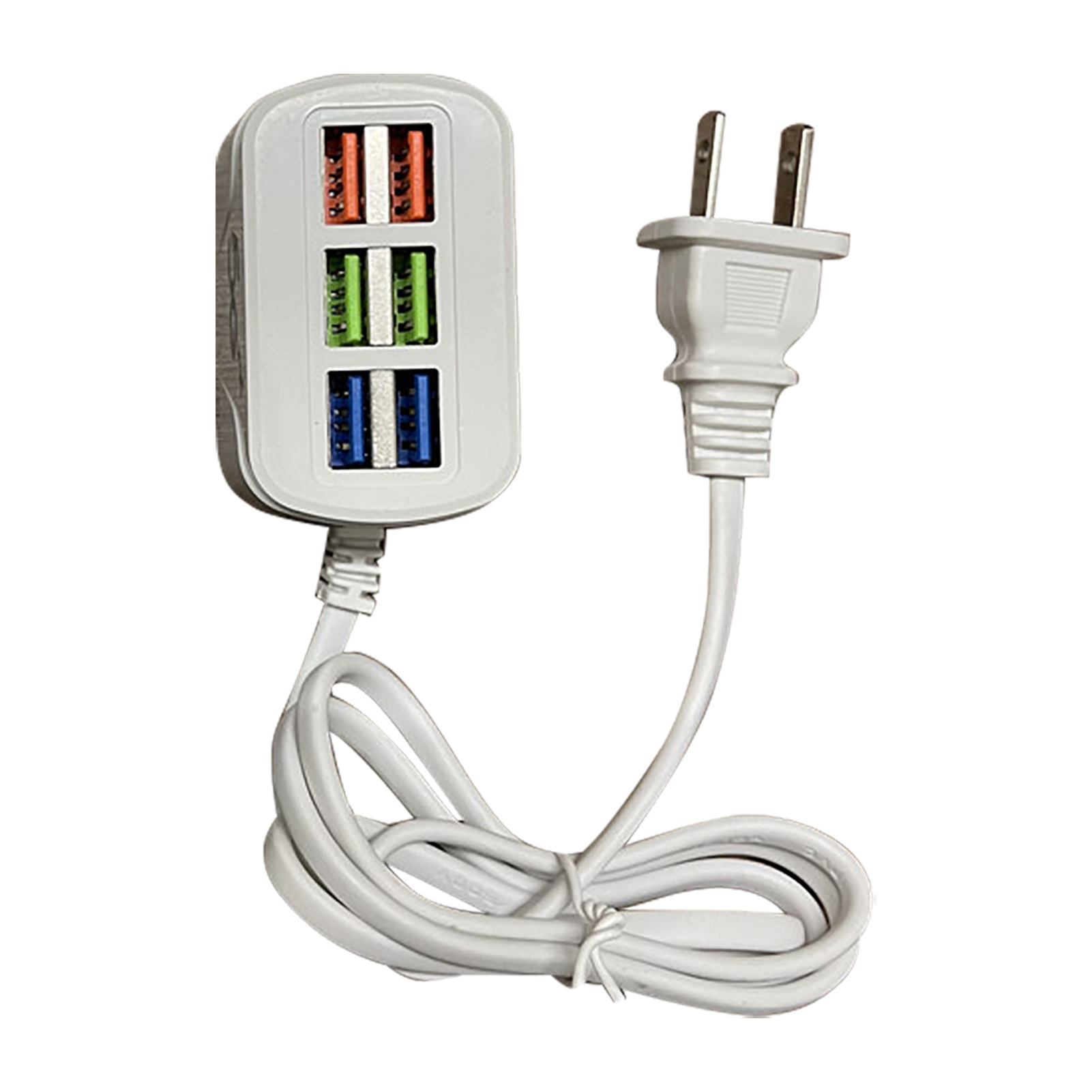 USB Power Extension Socket Wide Application 6 Ports USB US Plug Power ...