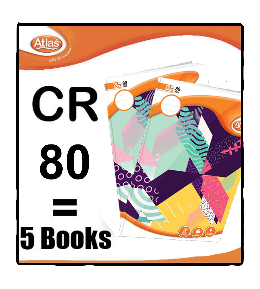 Atlas CR Single Rule 80 Pages - 5 Books | Save Rs.100/= | Daraz.lk