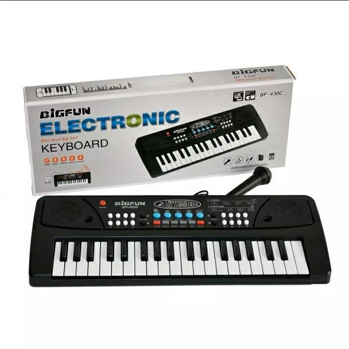Electronic Keyboard Organ Piano 37 Keys With Mini Microphone BIG FUN ...