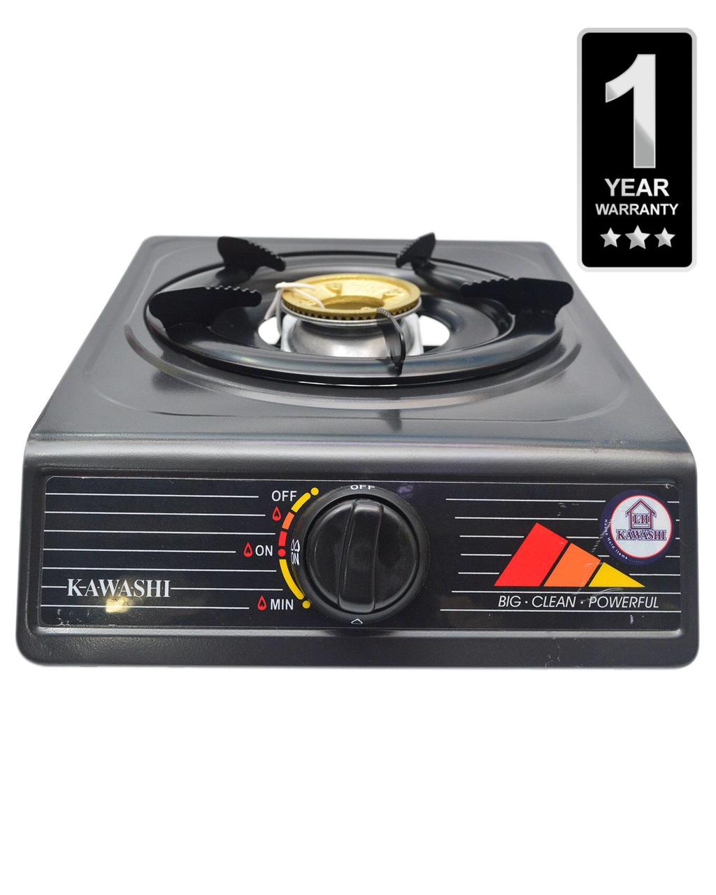 Kawashi 1 Burner Gas Cooker Non-Stick (Black) with warranty | Daraz.lk