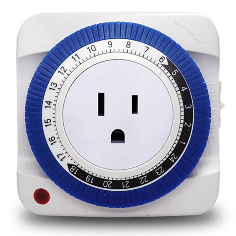 24 Hour Timer Socket Mechanical Program Timer Switch Socket 230V Wall Outlet Protector Energy ...