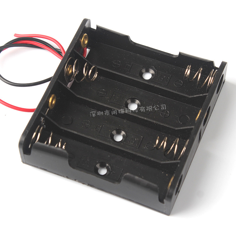 4Way AAA Battery Holder box 4 x AAA Battery box DC AAA Holder Battery ...