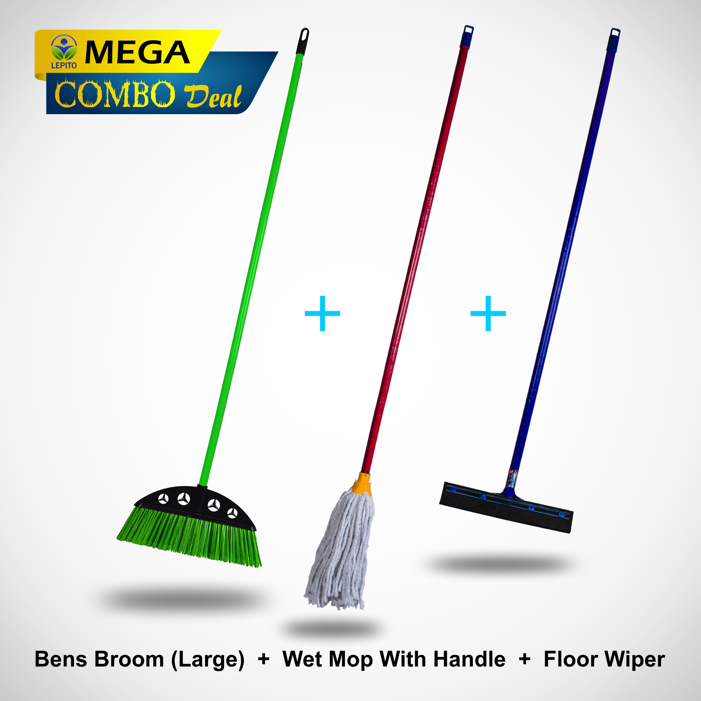 Broom large, Floor wiper small, Wet mop, multi-color cleaning equipment ...