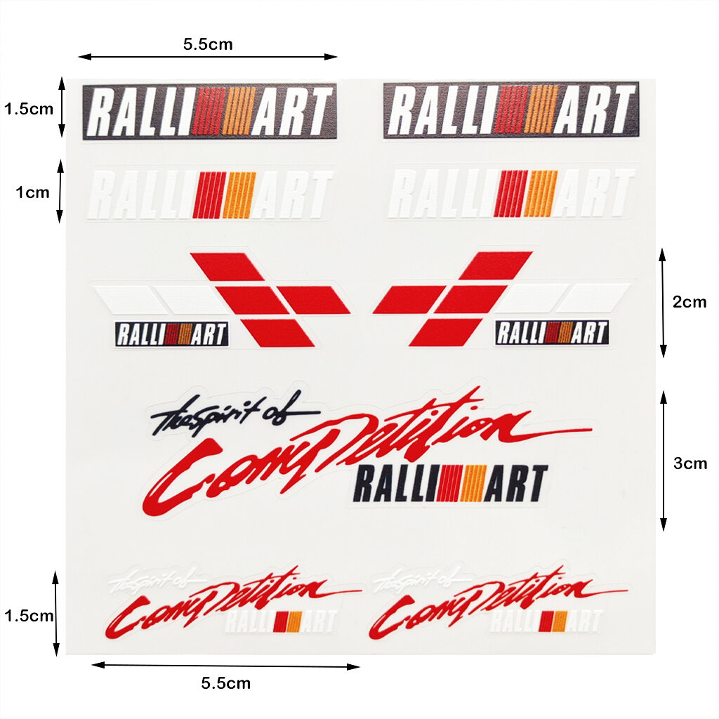 【Miga Plaza】RALLIART Reflective Sticker Mitsubishi Car Emblem Badge ...