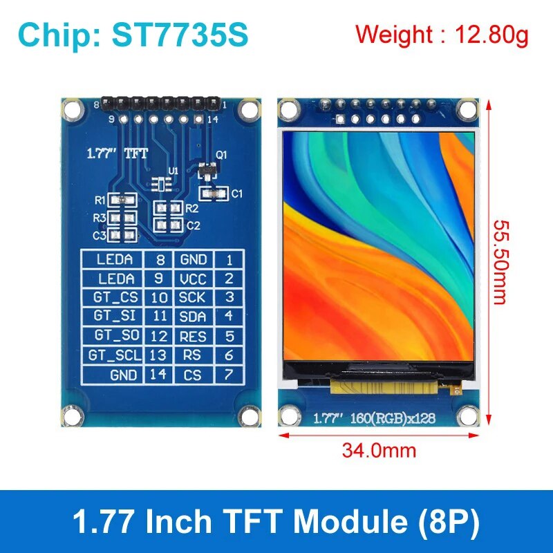 TFT Display 0.96/1.3/1.44/1.8/2.4/2.8/3.5 Inch TFT Full Color Screen ...