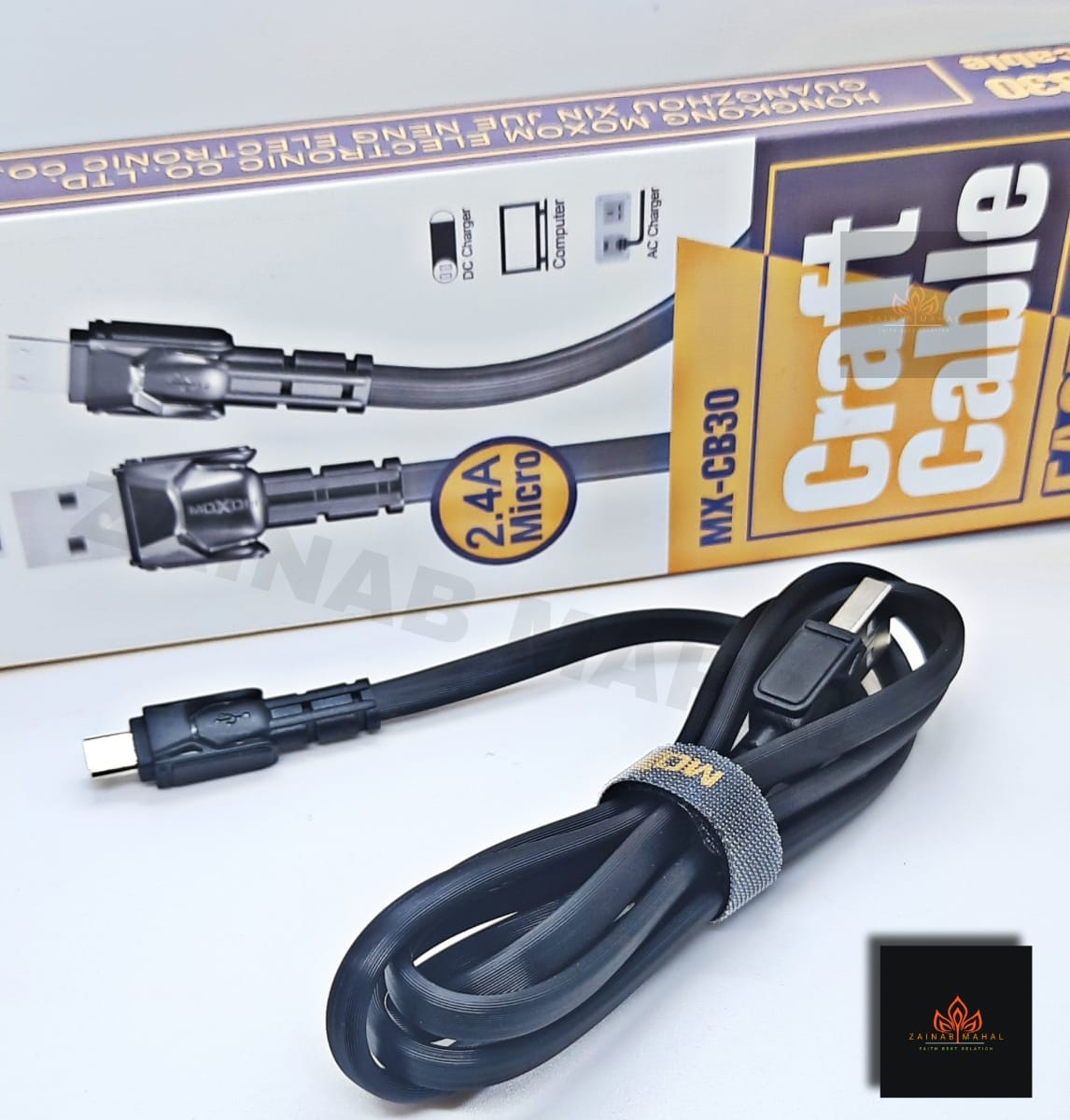 Moxom MX-CB30 MX-CB29 Micro Cable Reinforced Connector 2.4A Micro Fast Charging and Data ...