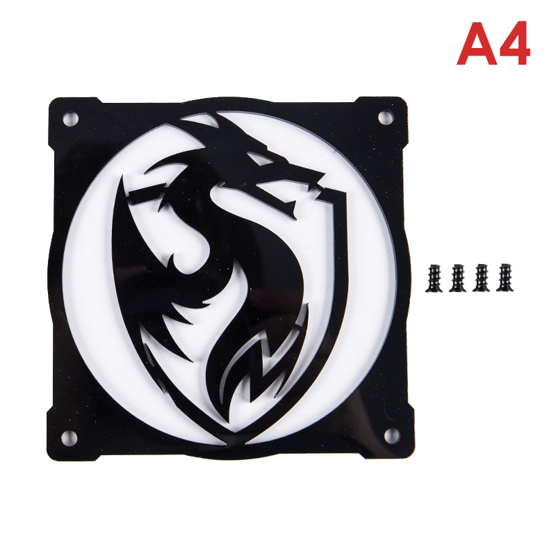 12cm Dragon Pattern Cooling Fan RGB Cover Computer DIY CPU PC Dust ...