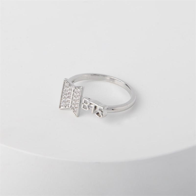 Kpop BTS Bangtan Boys Logo Adjustable Ring Women Accessories for ARMY ...