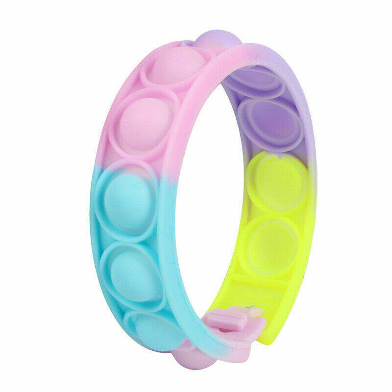 Popit Fidget Bracelet Toys Kids Dimple Wristband Push Bubble Anti ...