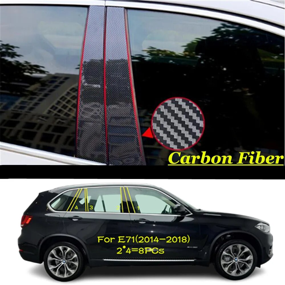 Car PC Material Pillar Post Cover Door Trim Window Molding Sticker ...