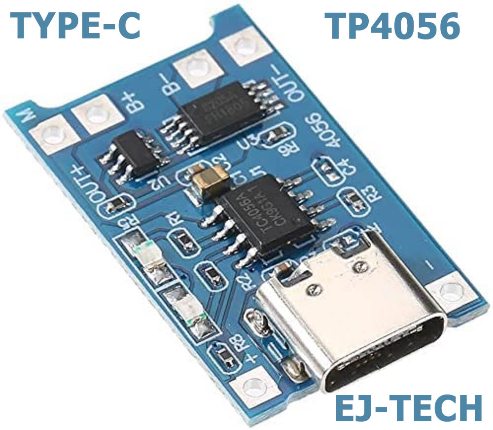TYPE C TP4056 Lithium Battery Charger and Protection board Module 18650 ...