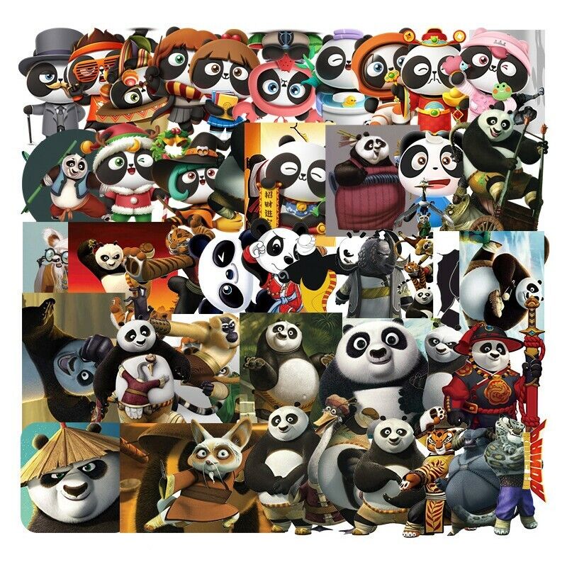 20/40pcs Kung Fu Panda Stickers Cartoon Animated Martial Arts Stickers ...